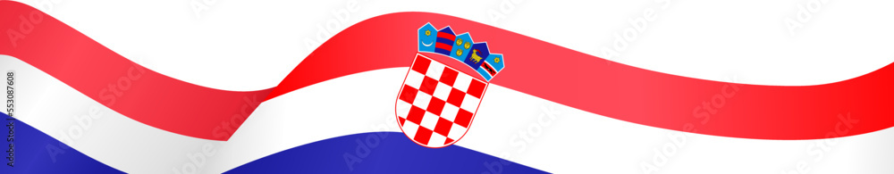 Croatia flag wave isolated on png or transparent background,Symbol ...