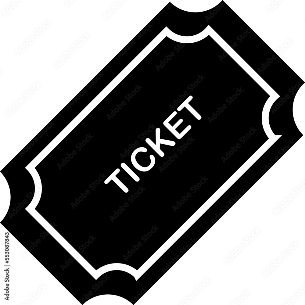 Ticket icon vector. Ticket symbol. Trendy flat ui sign design graphic ...