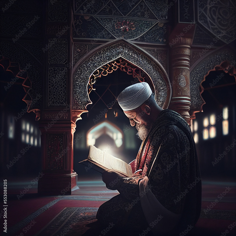 Man Reading Quran