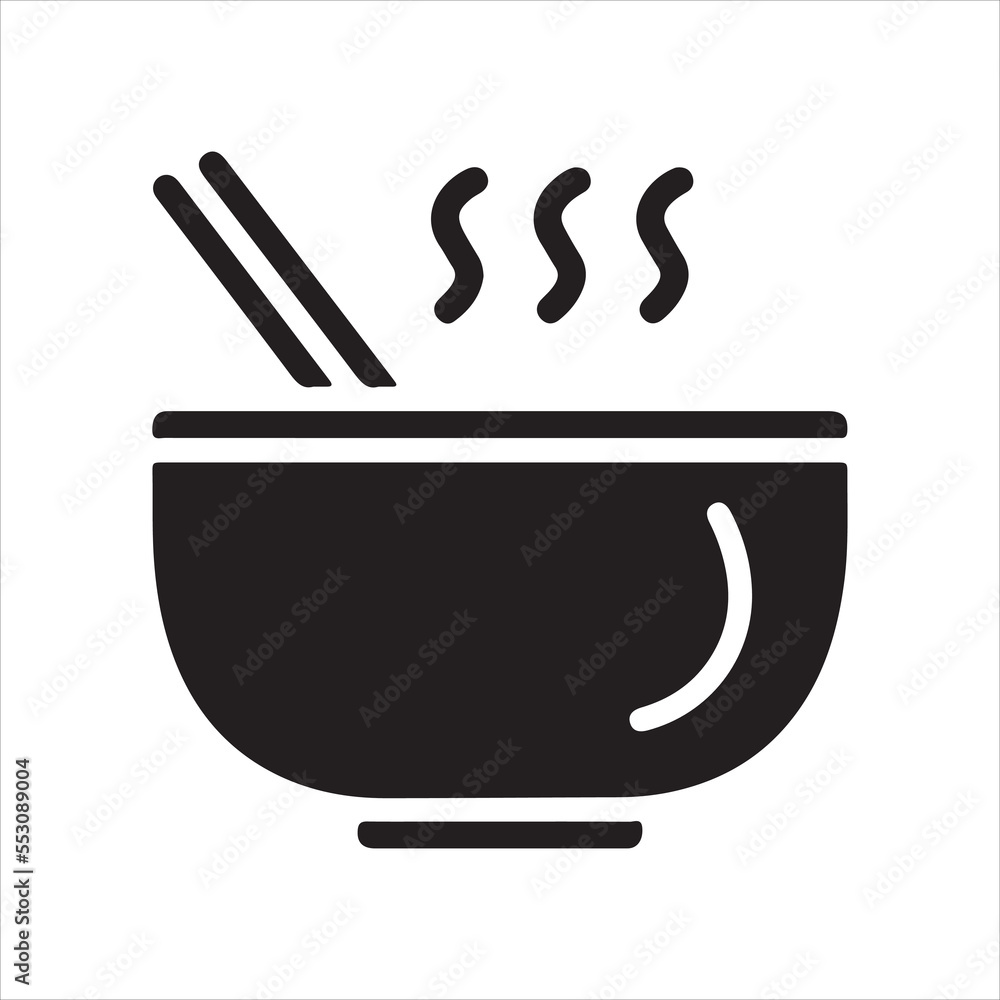 Stockvector Asian food menu line icons. Oriental dishes linear style ...