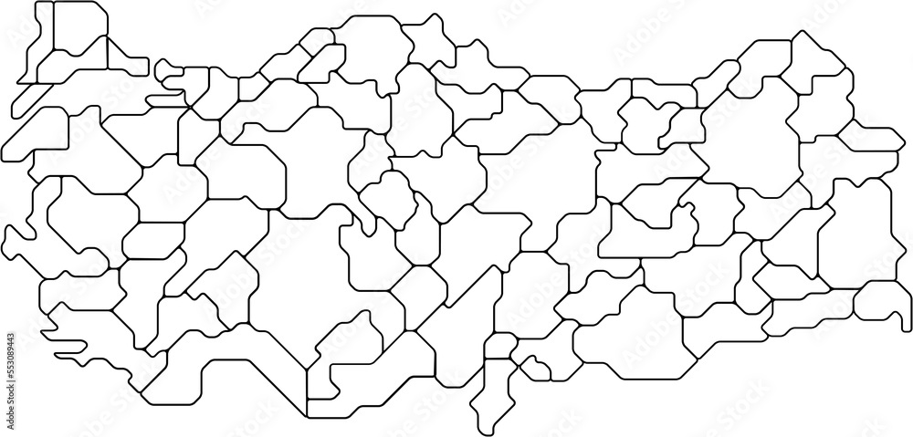 outline drawing of turkey map. Stock Illustration | Adobe Stock