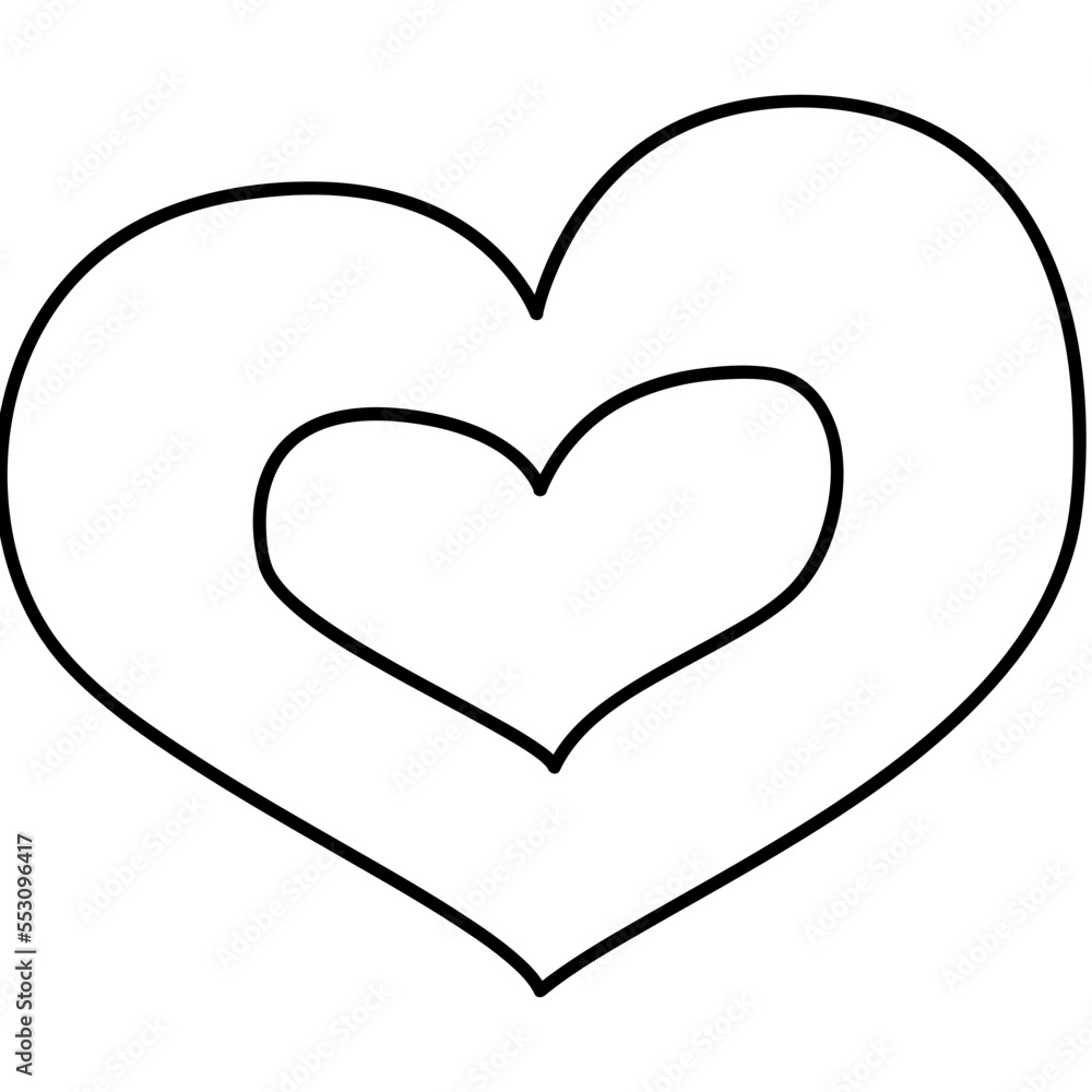 Heart cartoon vector illustration, Heart shapes symbols, sweet pastel ...