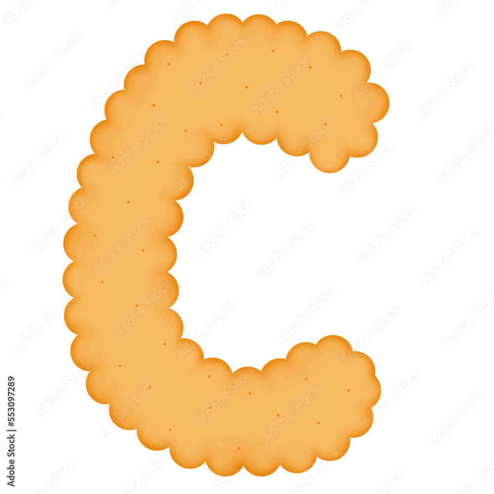C Biscuit Letter Illustration Stock Illustration | Adobe Stock