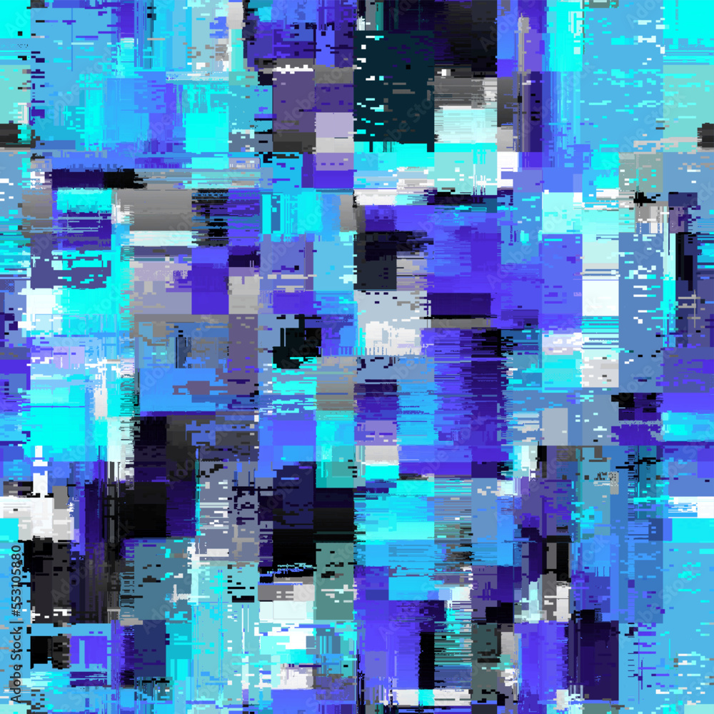 Vector image with imitation of grunge datamoshing texture. Seamless ...