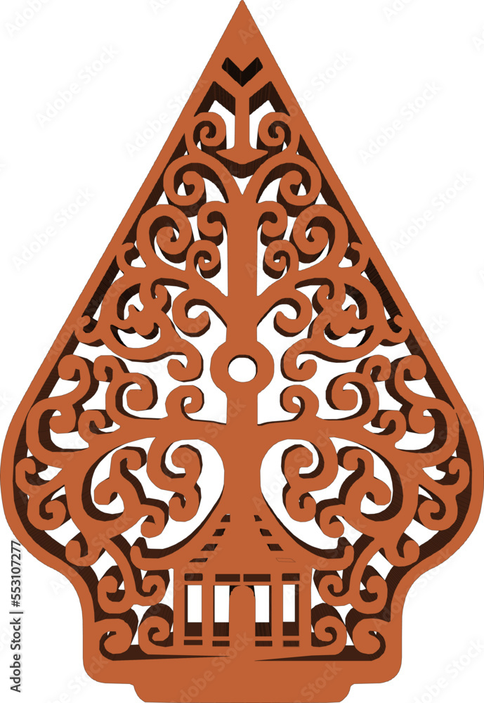 symbol white background wayang gunungan vector design Stock Vector ...