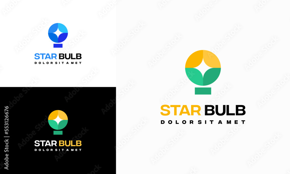 Star Idea logo Template, Brilliant Idea logo designs, Space Idea Logo ...