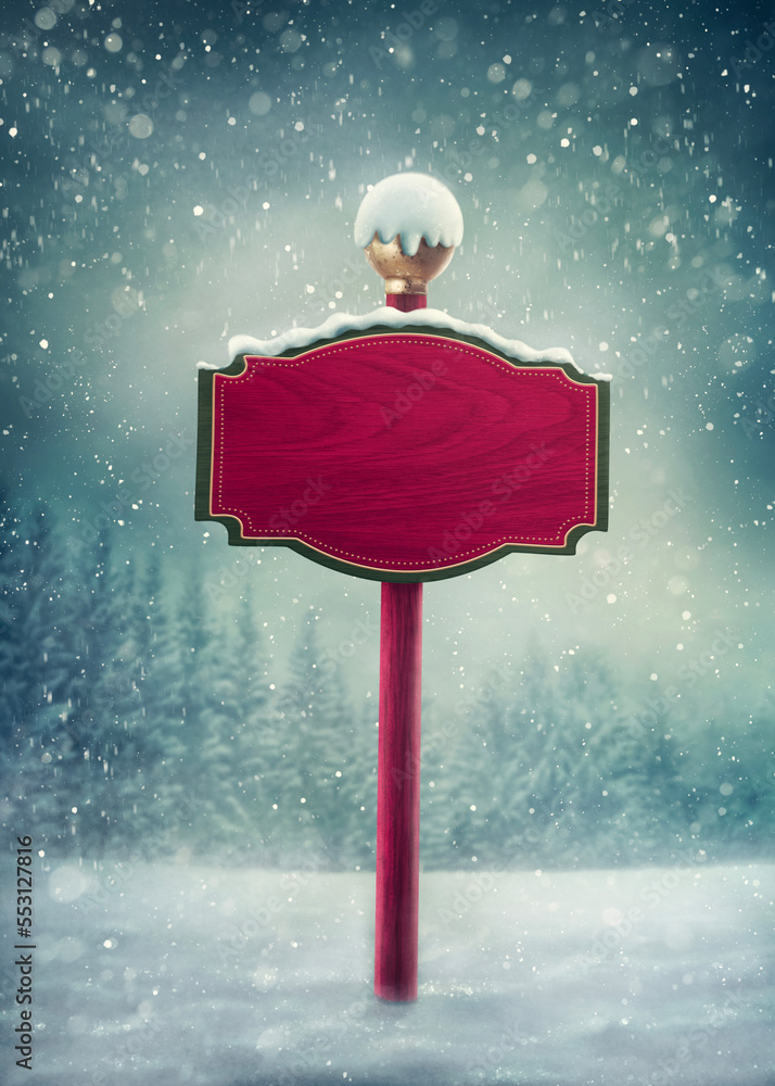 North Pole Sign Stock Illustration | Adobe Stock