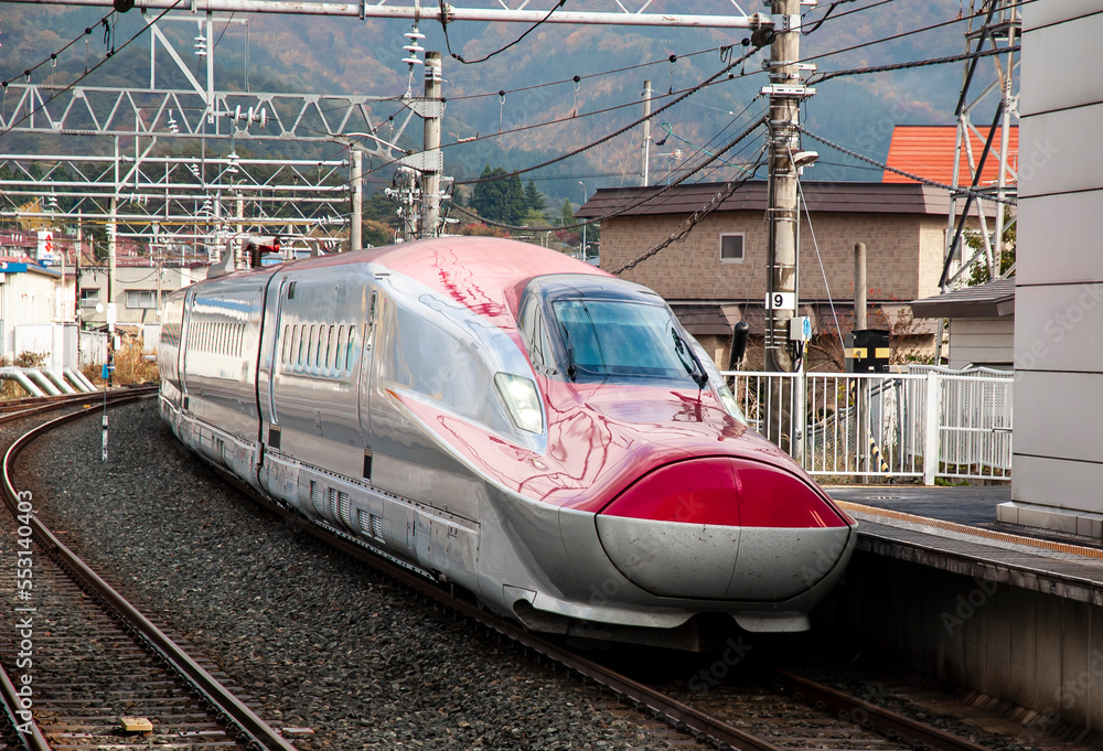 JR E6 Shinaknsen Bullet train, the new generation train for the Akita ...