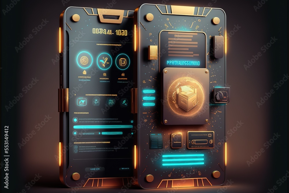 Different UI, UX, GUI mobile screens modern infographic. Template ...