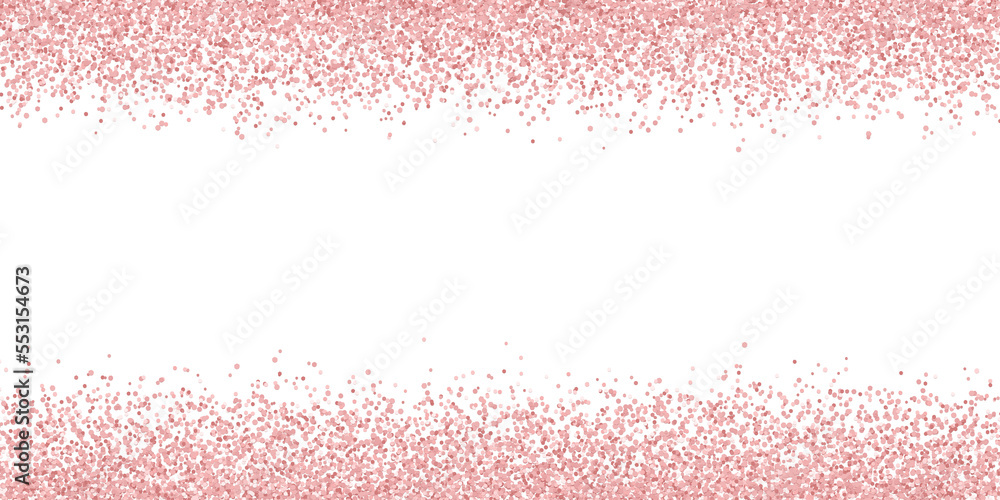 Rose gold glitter wide border isolated PNG Stock Illustration | Adobe Stock