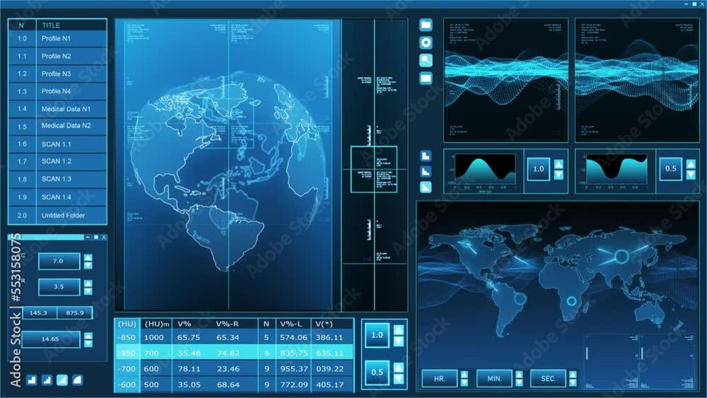 Futuristic spaceship control panel interface. Spacecraft digital ...