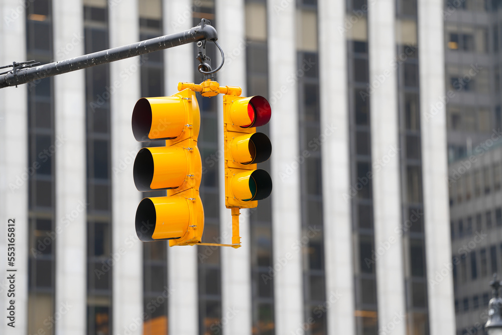 traffic lights. traffic light indicating the color red. detail. Stock ...