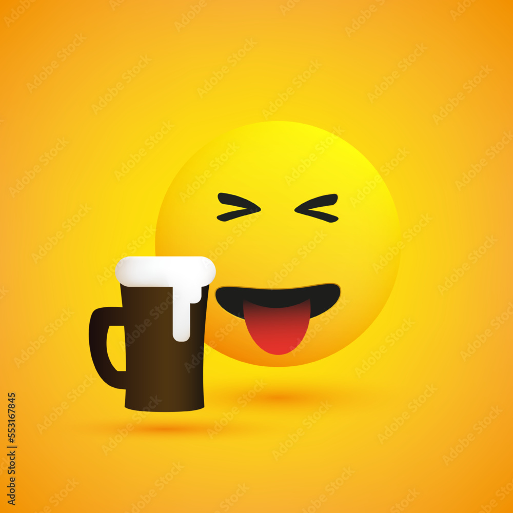 Disgusted Spitting Emoji, Hating the Taste of the Frothy Alcoholic ...