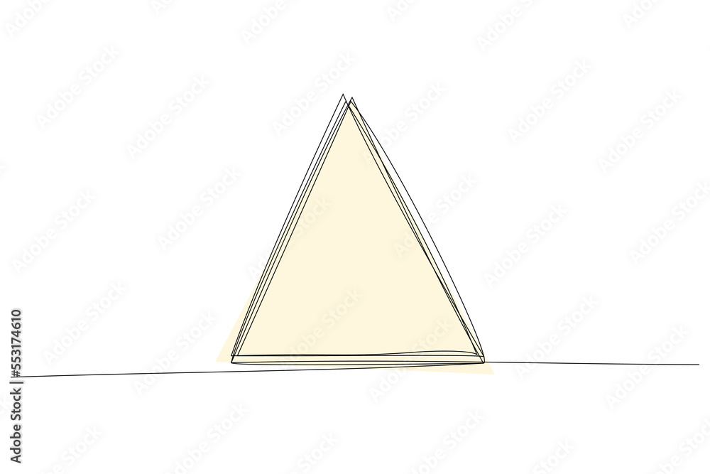 One continuous line drawing of a Triangle. Geometry vector illustration ...