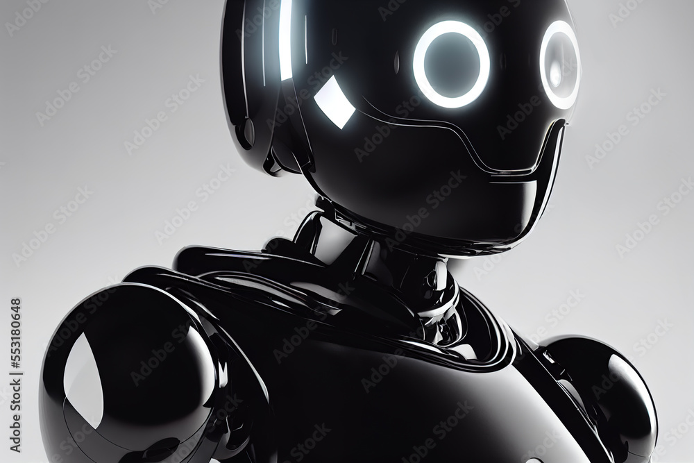 Alien warrior, biomechanical creatures, cyborg, robot. The hero of the ...