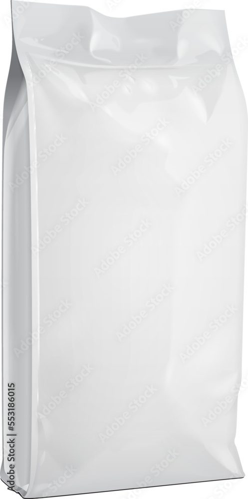 Mockup Blank Foil Or Paper Food Stand Up Pouch Snack Sachet Bag ...