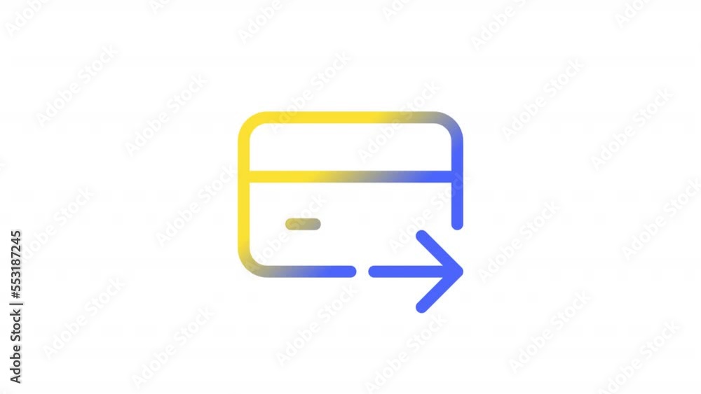Animated transfer gradient ui icon. Banking operation. Seamless loop HD ...