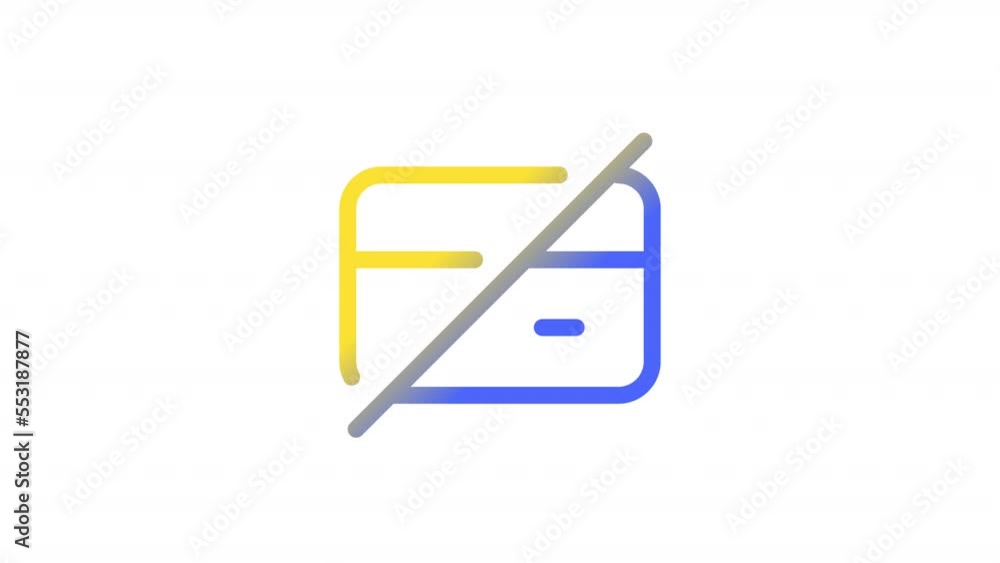 Animated reject gradient ui icon. Decline payment. Failure. Seamless ...