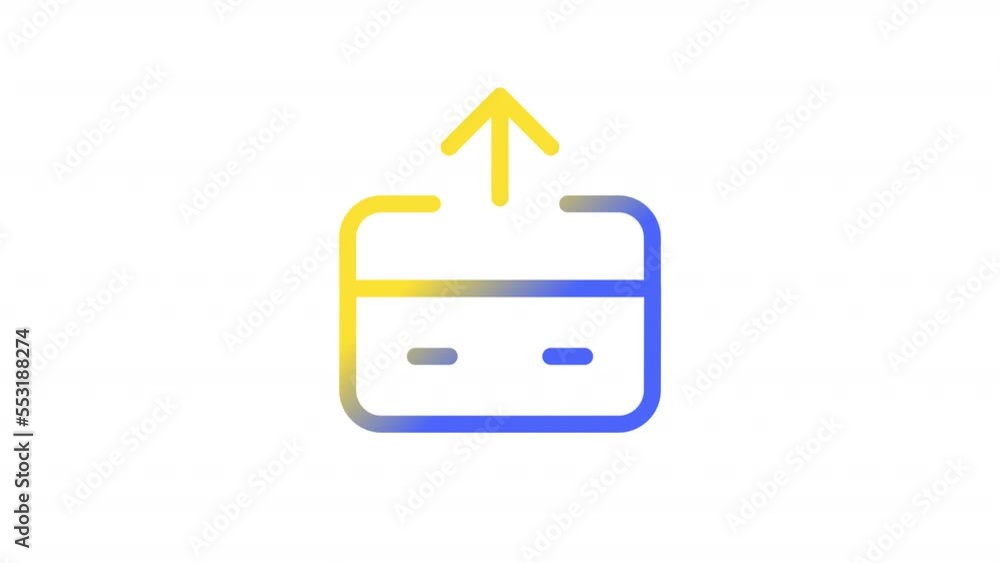 Animated payment gradient ui icon. Payment card operation. Seamless ...
