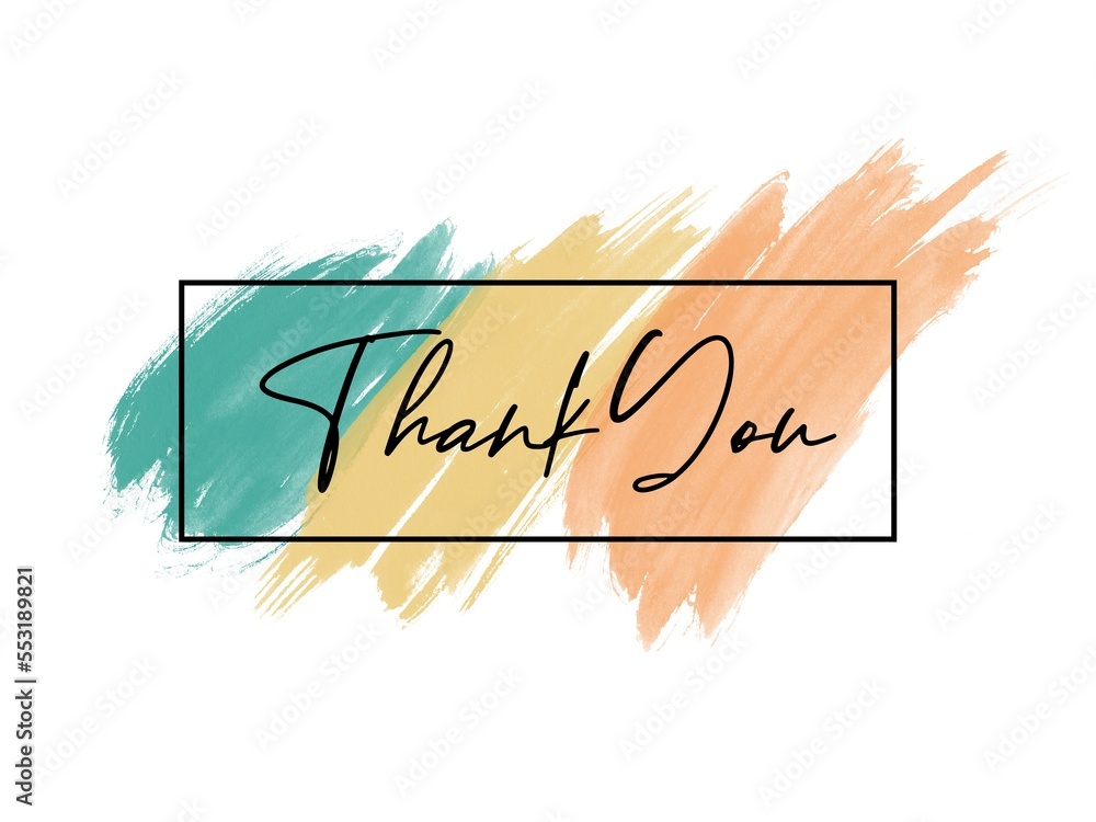 Thank You Card. Hand Written Lettering for Title, Heading, Photo ...