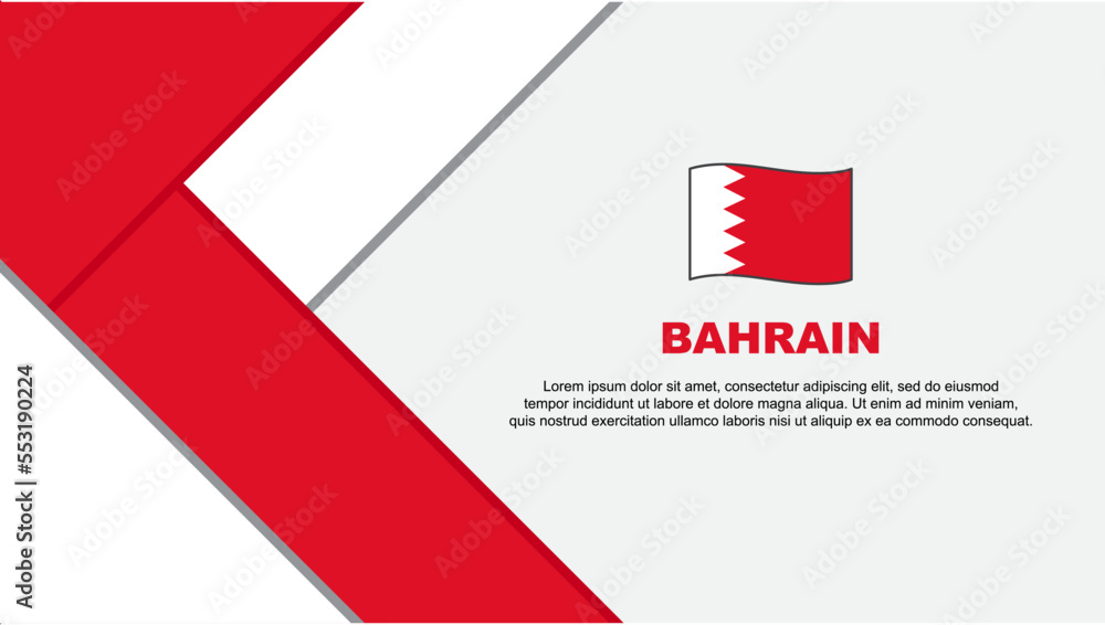 Bahrain Flag Abstract Background Design Template. Bahrain Independence ...