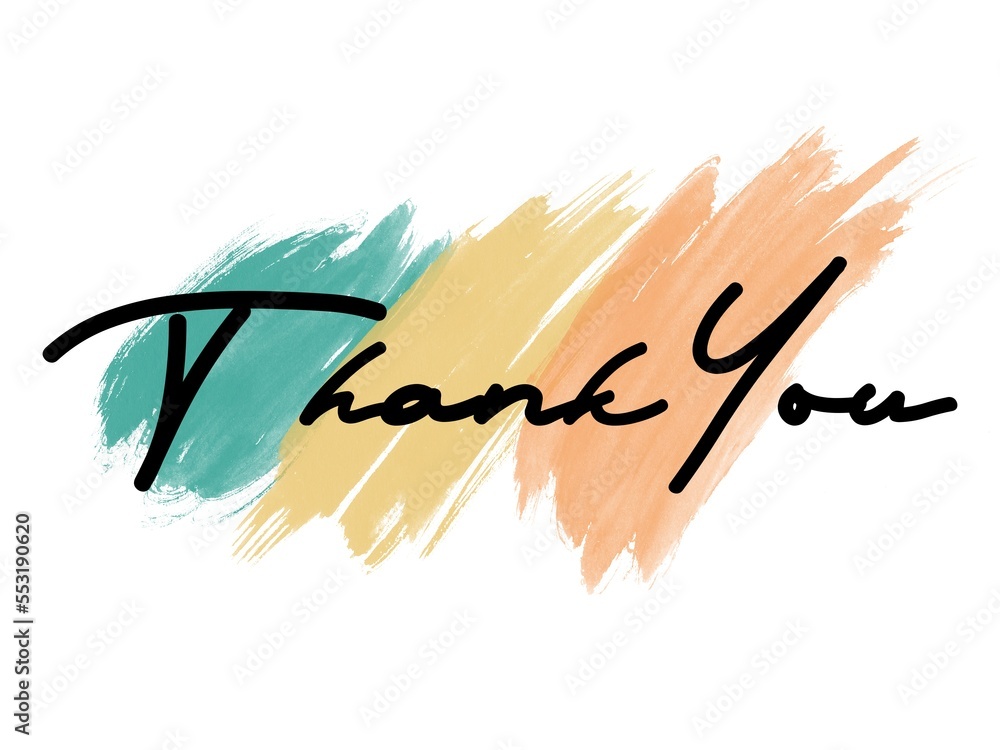 Thank You Card. Hand Written Lettering for Title, Heading, Photo ...