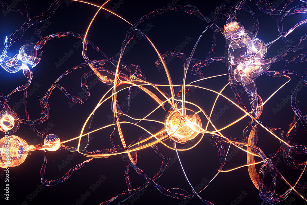 Robot brain neurons mind of an AI Stock Illustration | Adobe Stock