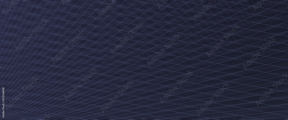 Dark blue rectangle line pattern with perspective effect, modern ...