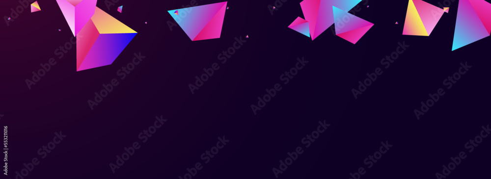Gradient Pyramid Vector Panoramic Dark Violet Stock Vector | Adobe Stock