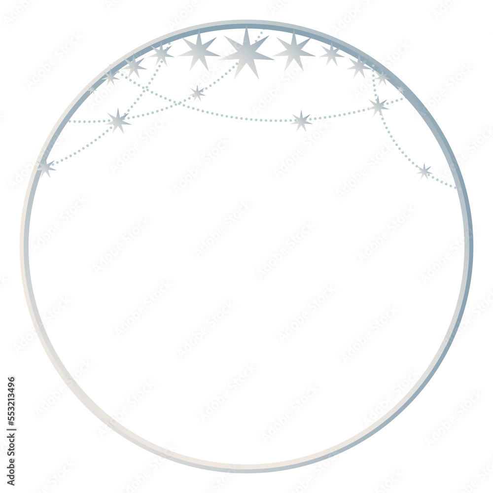 Round Magic Frame Border Vintage Romantic Element Icon for Design ...