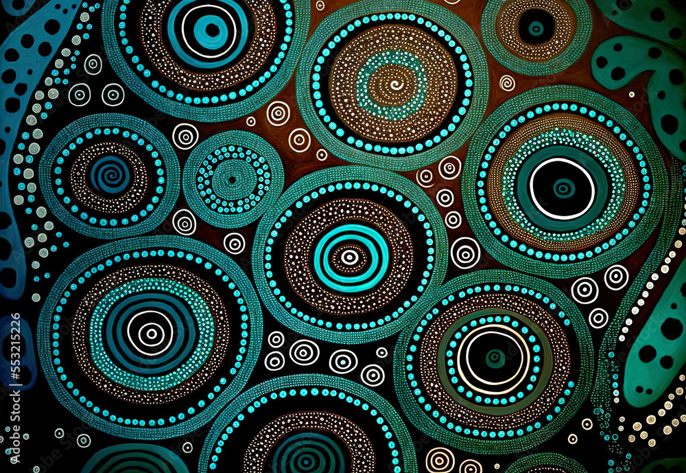 Beautiful native circles and dots in the Australian native beloved ...