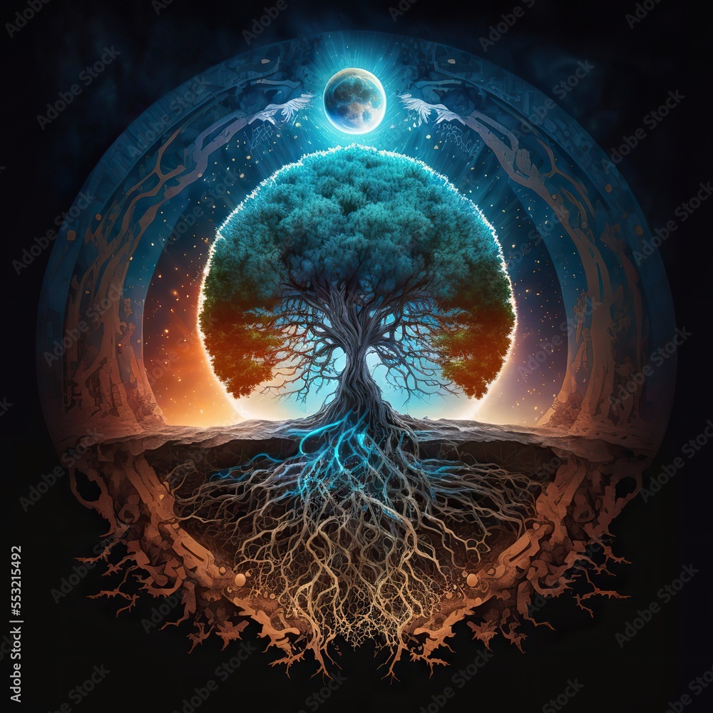 Tree of life. Represents the afterlife, and connection between the ...