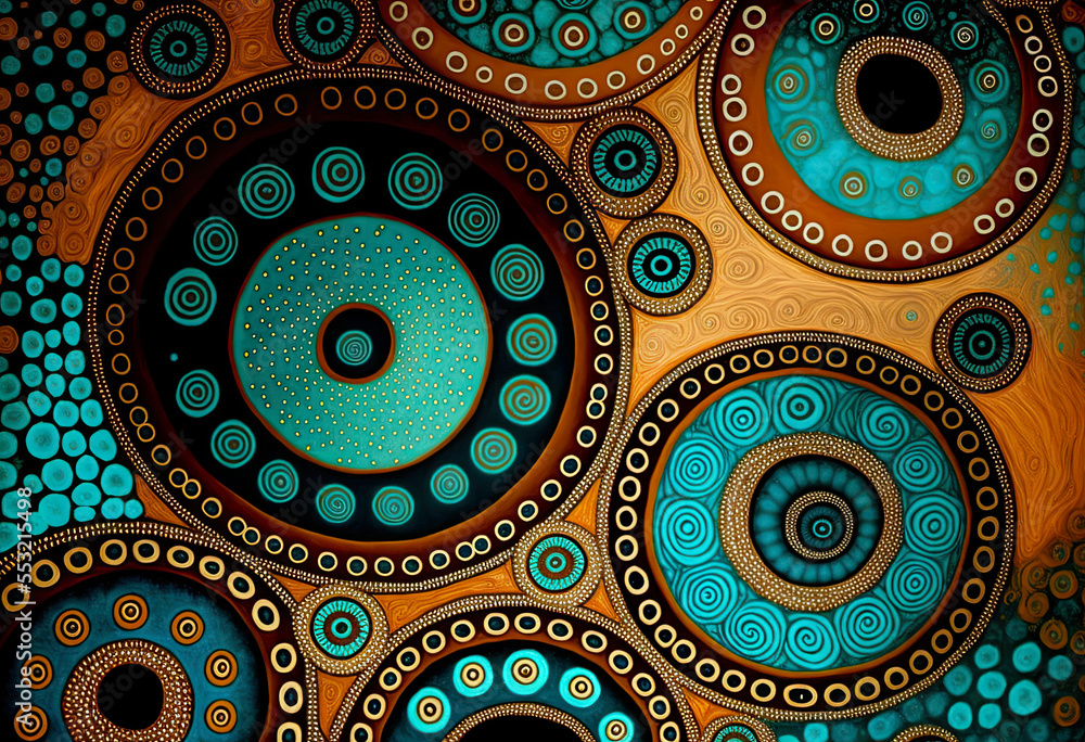 Beautiful native circles and dots in the Australian native beloved ...