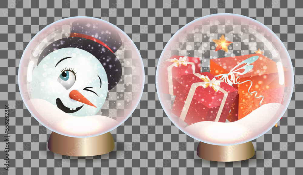 Snow globe templates. glass snow globe with snowman and snow globes ...