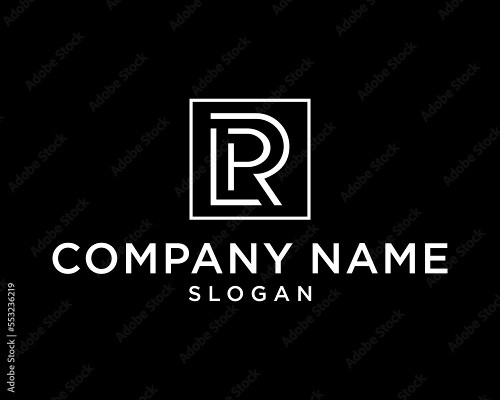 Letter LRP Monogram Minimalist Line Simple Modern Minimal Contemporary ...