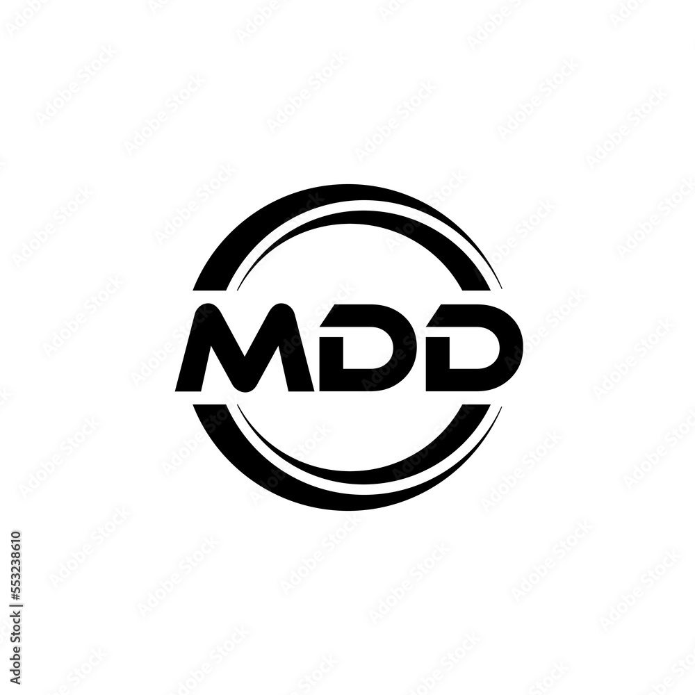 MDD letter logo design with white background in illustrator, vector ...