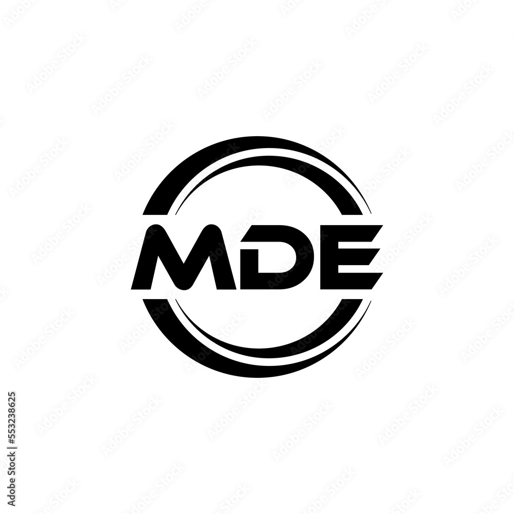 MDE letter logo design with white background in illustrator, vector ...