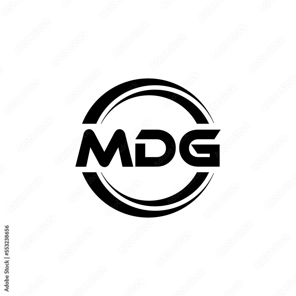 MDG letter logo design with white background in illustrator, vector ...