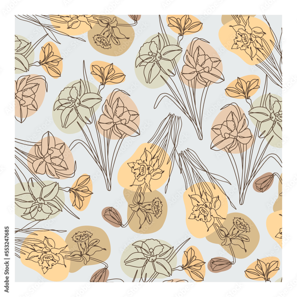 Abstract minimalist hand drawn illustrations boho background printable ...