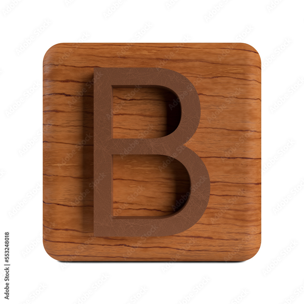 3d render the alphabet second letter b Stock Illustration | Adobe Stock