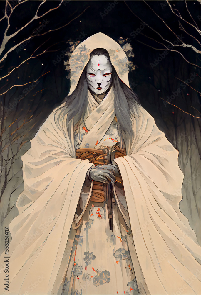 Generative AI abstract render of a Japanese mythical creature Stock ...