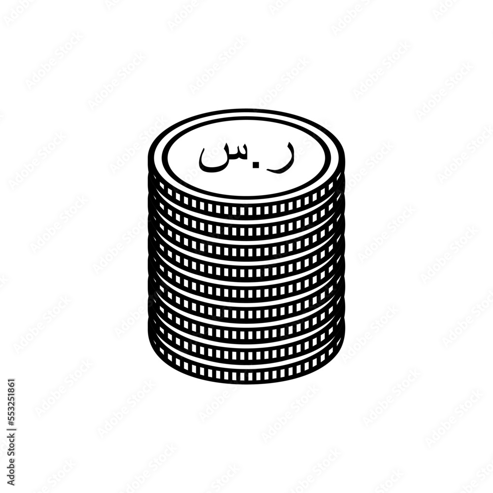 Arab Saudi Currency Icon Symbol, Saudi Riyal, SAR Sign. Vector ...