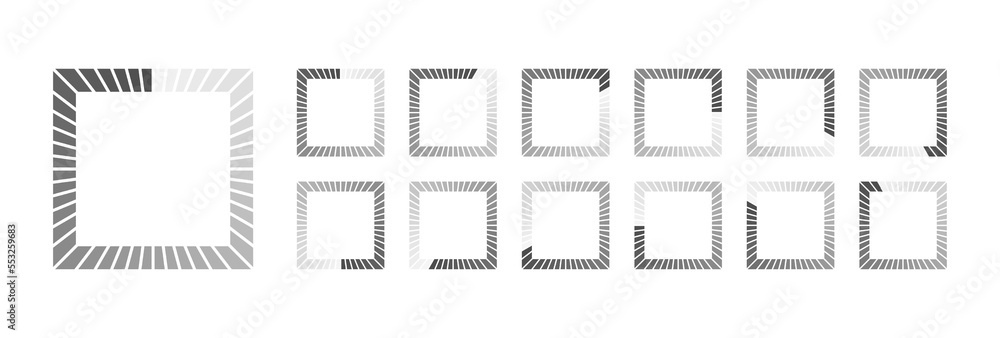 Circular Loading Buffering Icons Vector Video Ready for Animation Gif ...