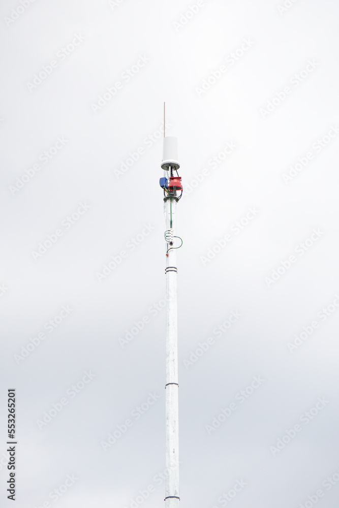 Automatic weather station, with a weather monitoring system. Stock ...