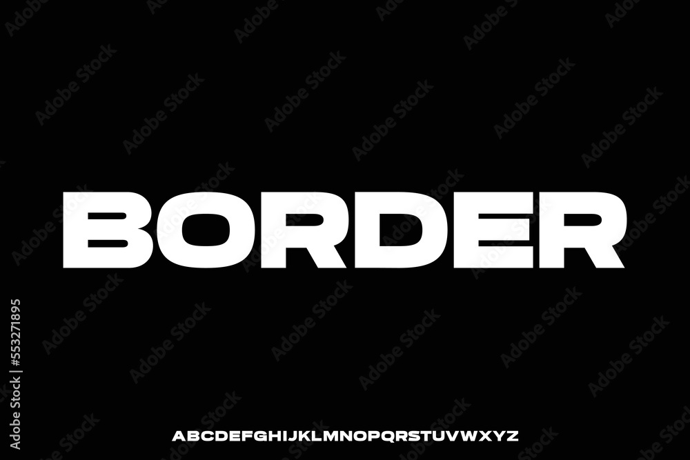 Strong bold sans serif display font vector Stock Vector | Adobe Stock