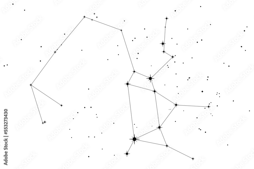 Simple astronomical illustration of the constellation Sagittarius (the ...