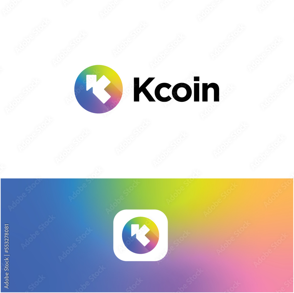 K coin vector logo Stock Vector | Adobe Stock