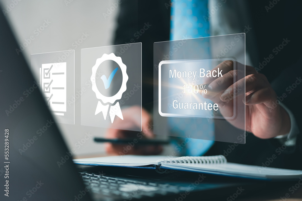 Foto de 100% Money Back Guaranteed. Certification and standardization ...