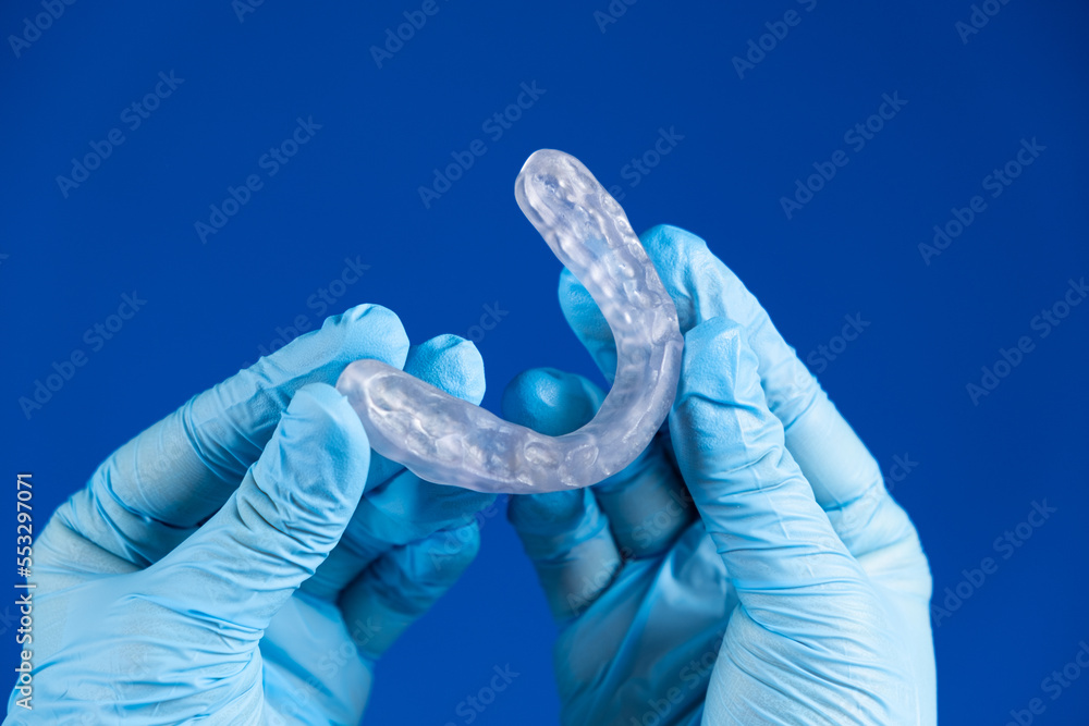 Dental transparent plastic mouthguard, splint for the treatment of ...