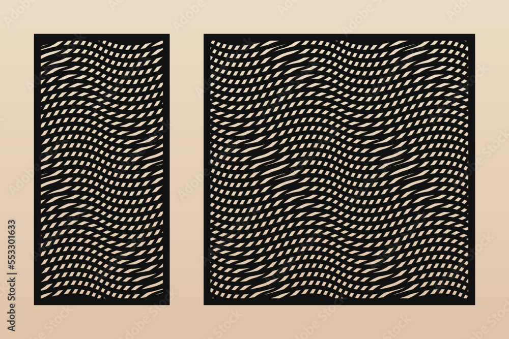 Laser cut patterns. Vector design with abstract geometric ornament ...